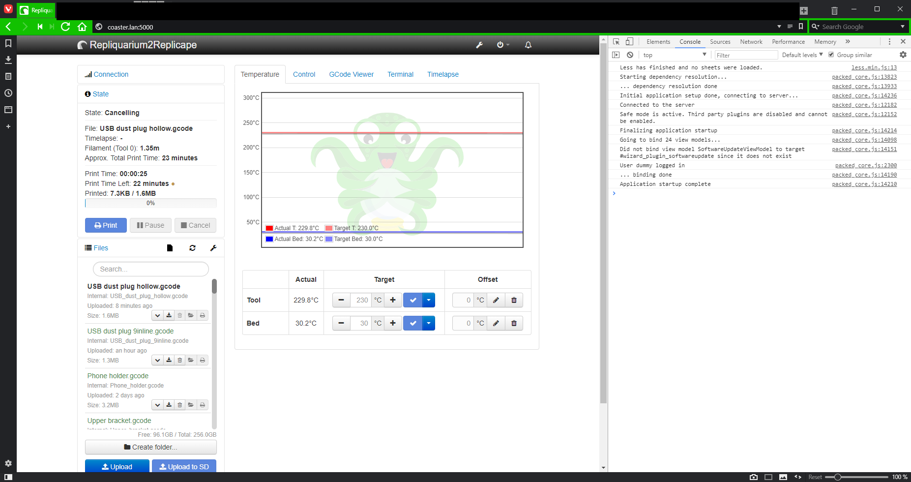 OctoPrint gets stuck in Cancelling state · Issue #2575 · OctoPrint/OctoPrint · GitHub