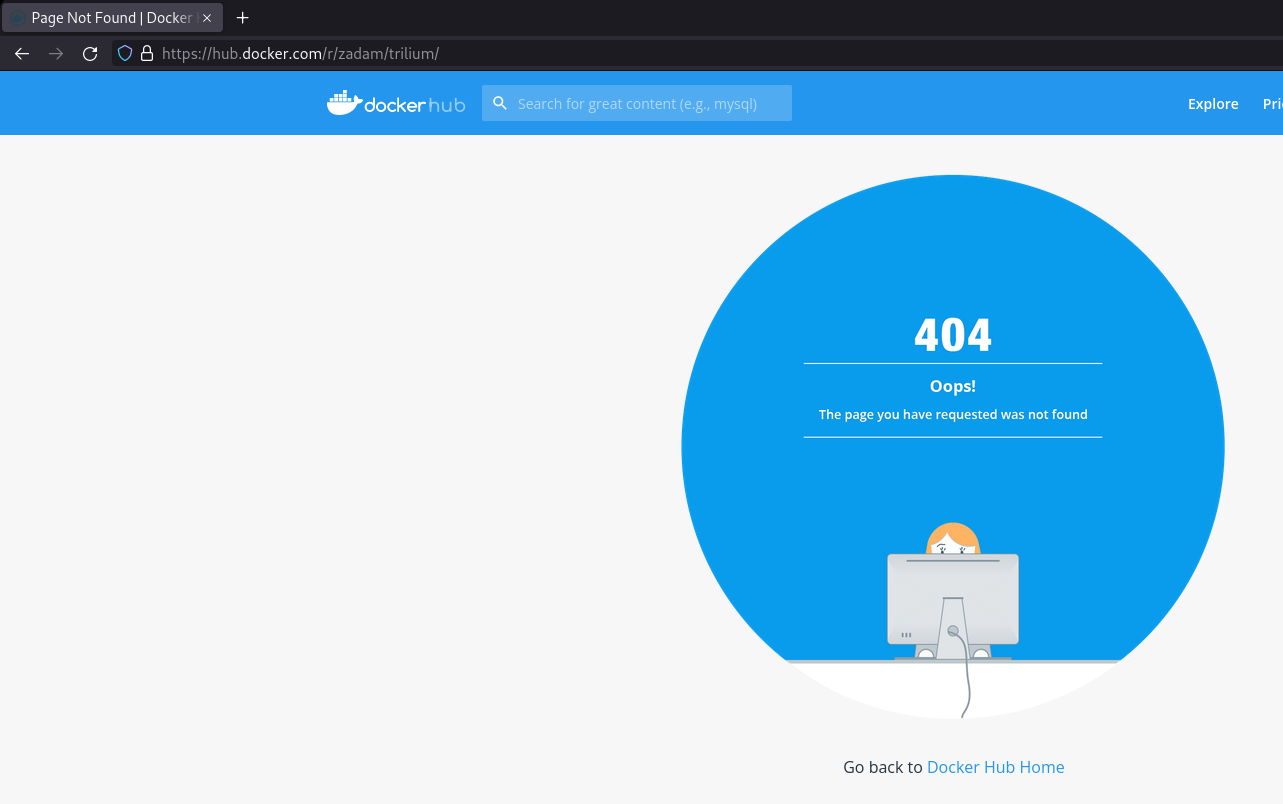 (Bug report) Docker repo no longer exists · Issue #2580 · zadam/trilium · GitHub