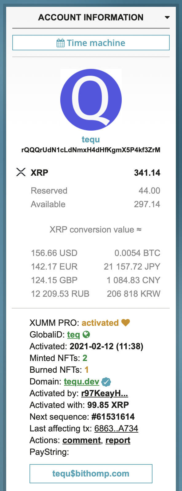 XRPLアカウントのメタデータ #Blockchain - Qiita