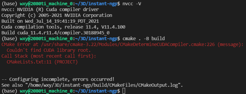 Couldn't find CUDA library root · Issue #104 · NVlabs/instant-ngp · GitHub