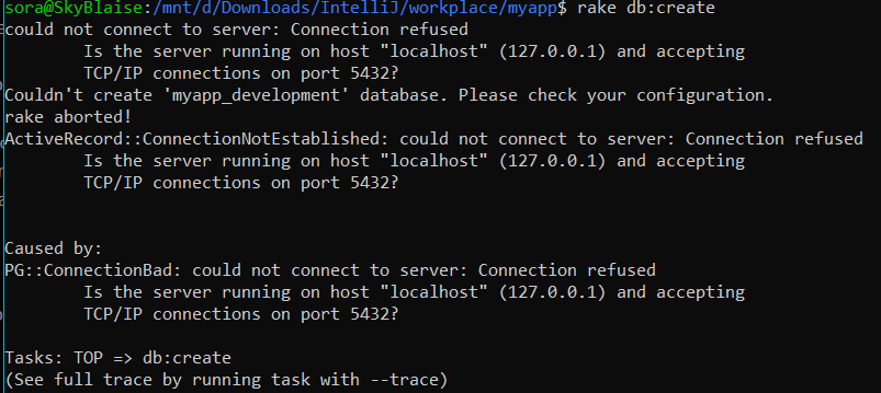 `rake db:create` could not connect to server: Connection refused · Issue #5 · CVWO/setup-guide ...