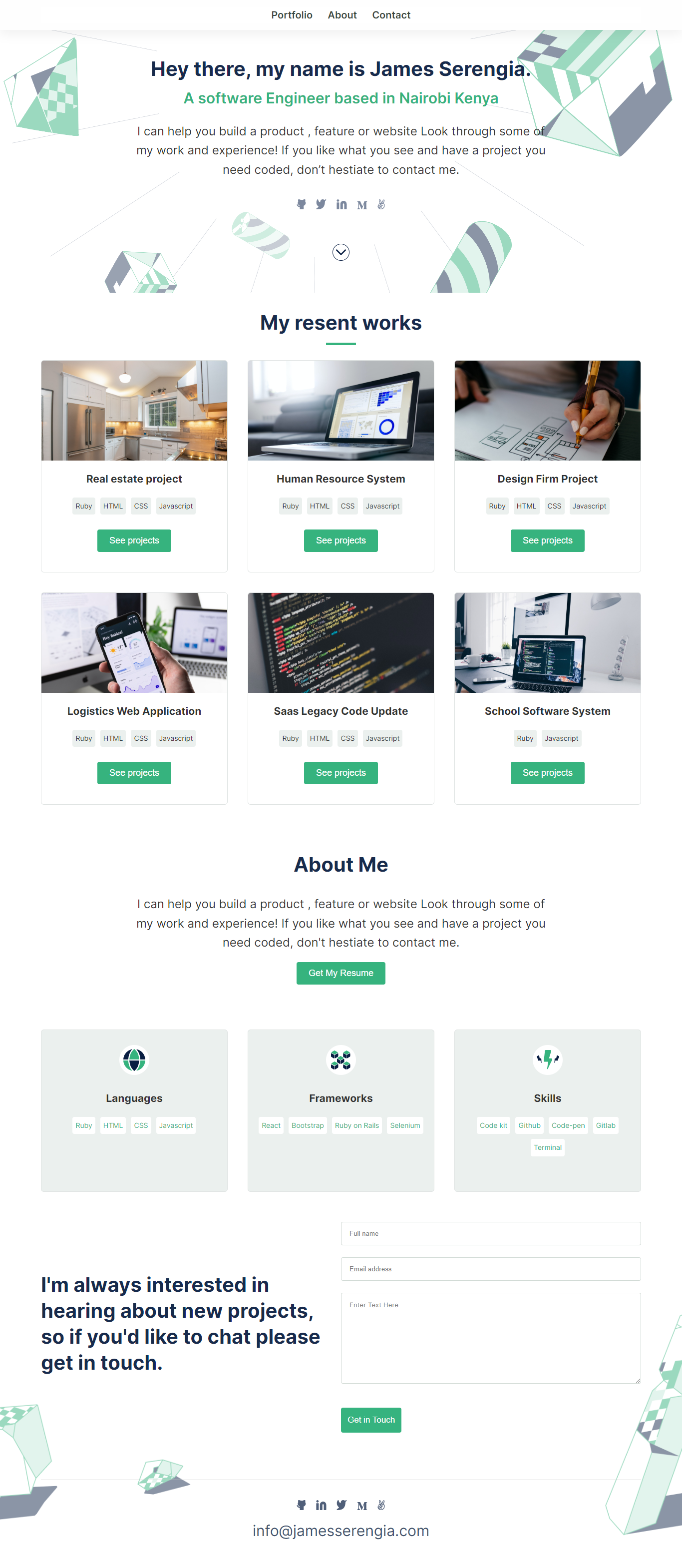 GitHub - serengia/Portfolio-setup-and-mobile-first: This is a Portfolio ...