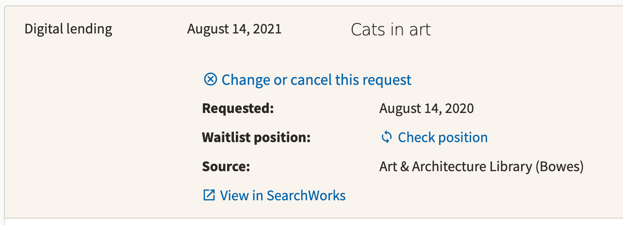 Add affordance to check waitlist position for CDL items · Issue #597 ...