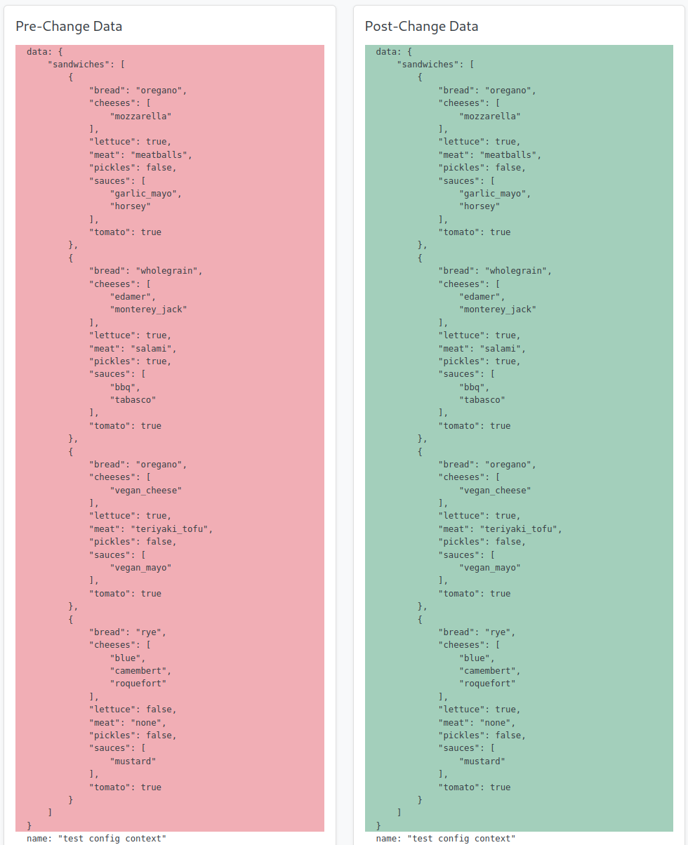 Improve diff display of configuration context changelog entries · Issue #10924 · netbox ...