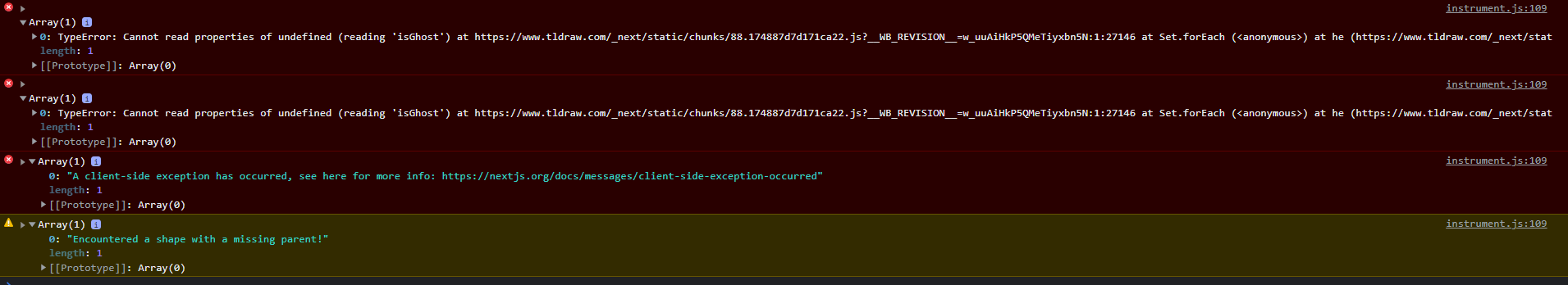Application error: a client-side exception has occurred (see the browser console for more ...