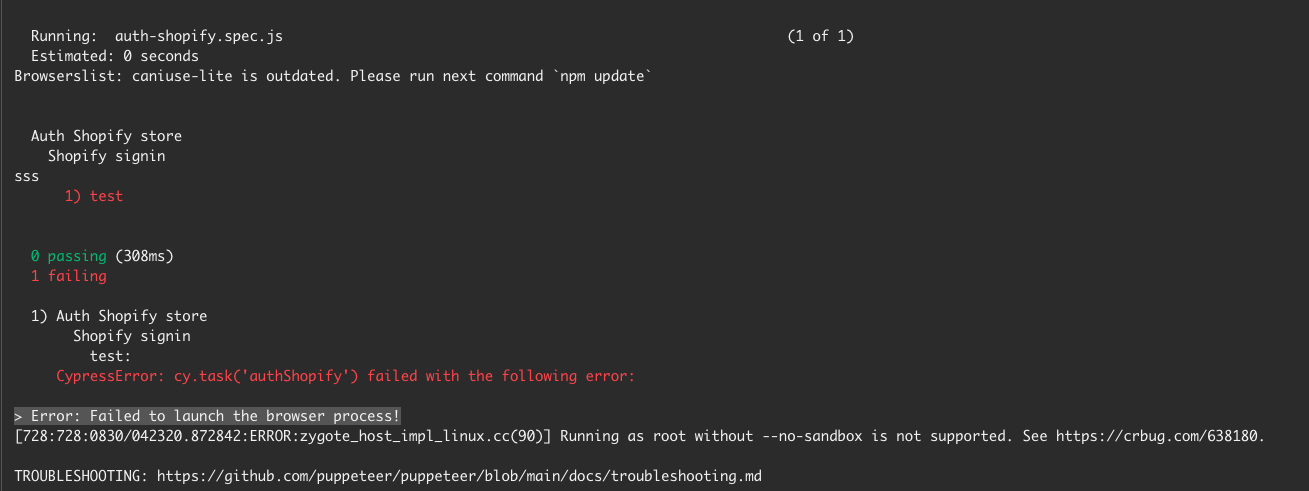 Failed To Launch The Browser Process · Issue 362 · Cypress Iocircleci Orb · Github