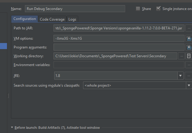 JLine doesn't work in IntelliJ when running SpongeVanilla as JAR application · Issue #332 ...