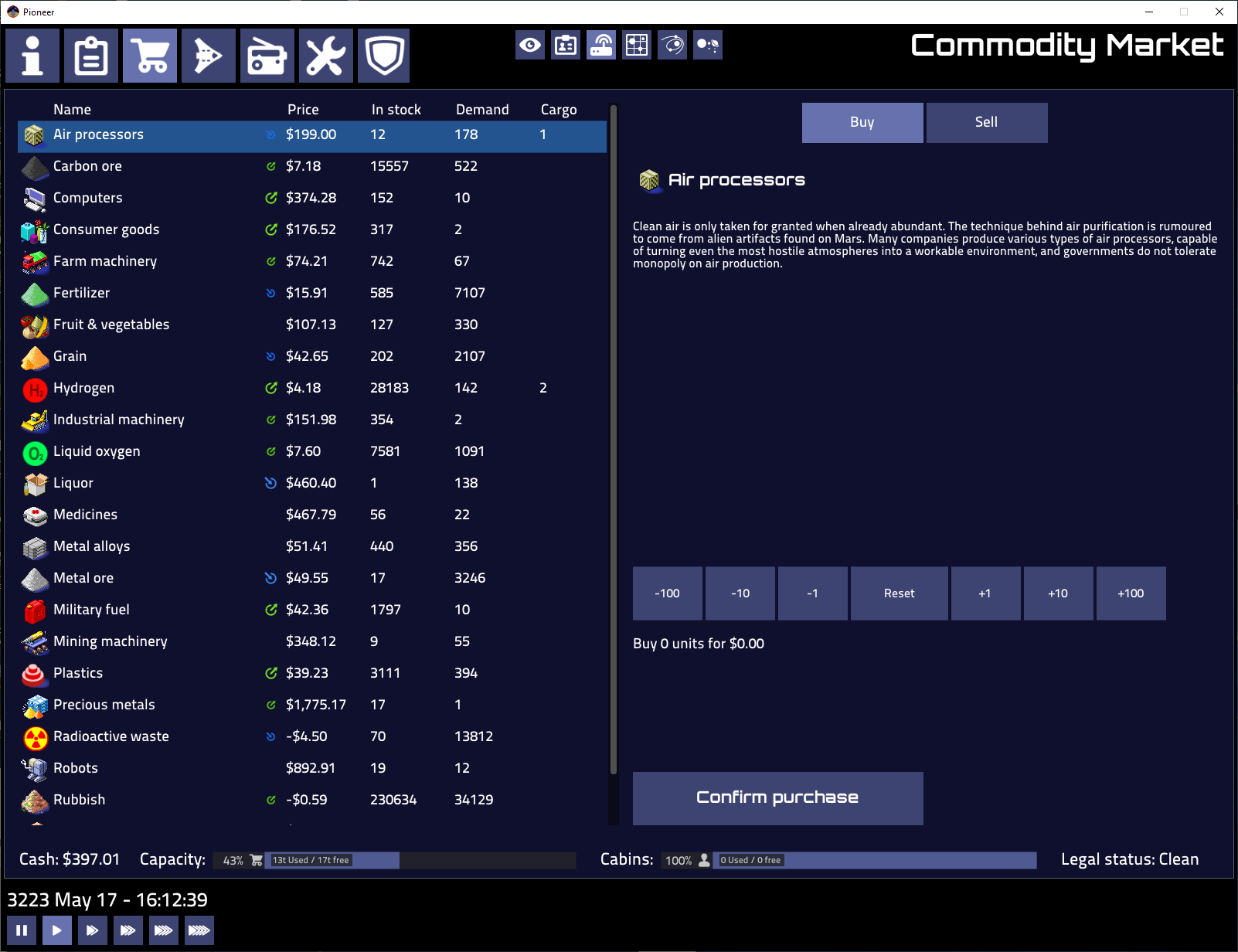 Commodity market in stock reset on save load · Issue #5582 · pioneerspacesim/pioneer · GitHub