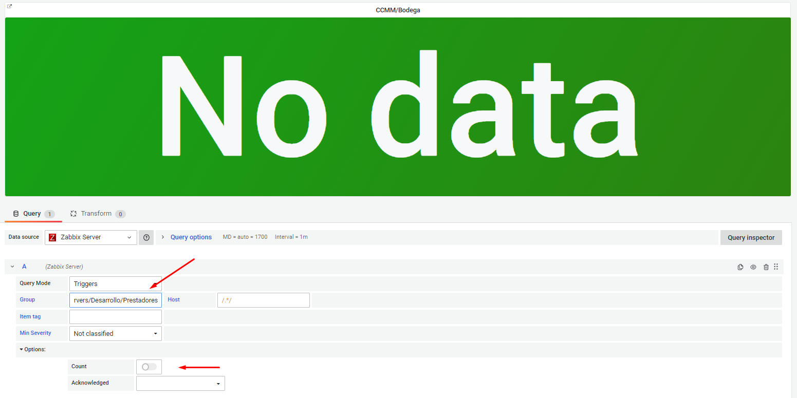 No Values Received When Separating Count From Query Type Trigger · Issue 1374 · Grafanagrafana 0327
