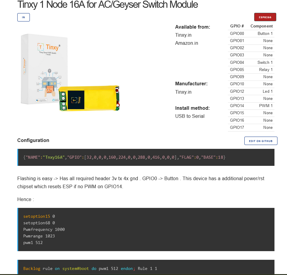 Flashing Tinxy 16amp smart switch with Tasmota · arendst Tasmota · Discussion #18463 · GitHub