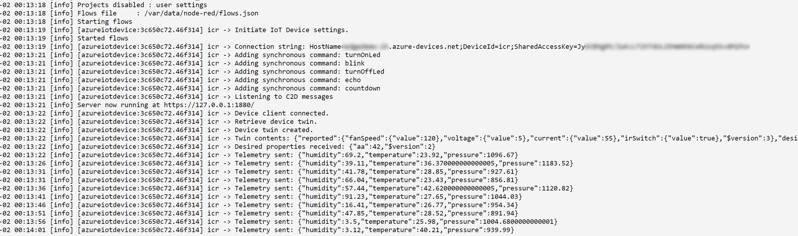 Why is SAS key visible in logging · Issue #26 · iotblackbelt/node-red-contrib-azure-iot-device ...