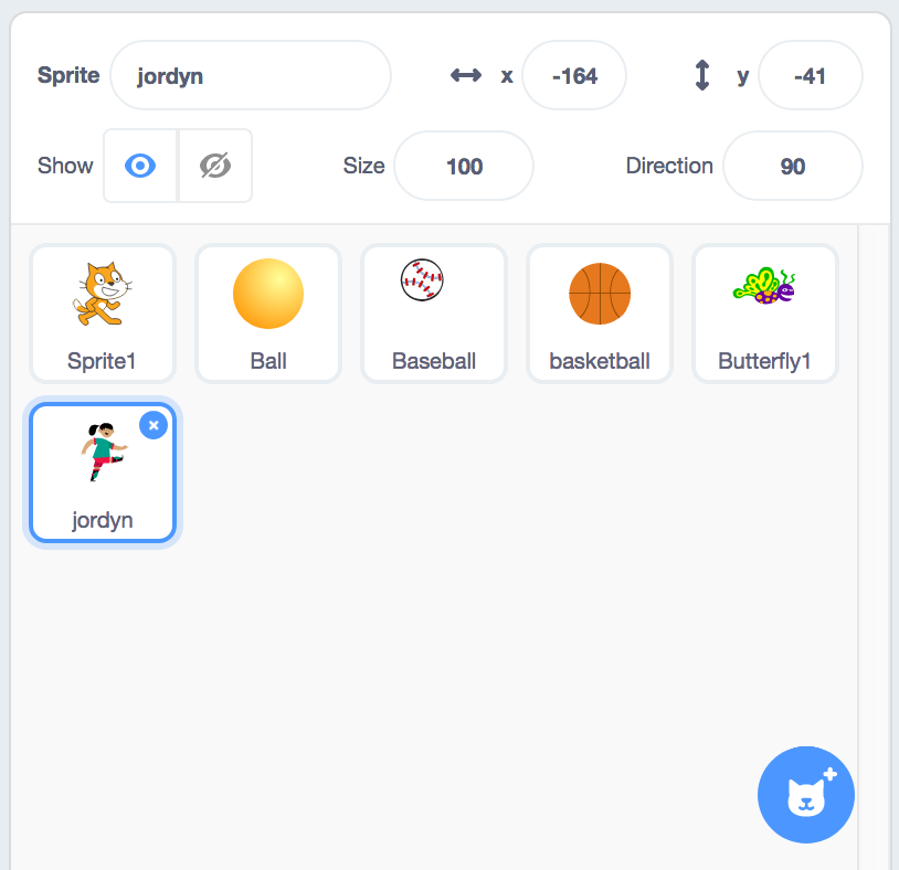 Add Sprite & Add BG buttons become fixed to the last row of sprites ...