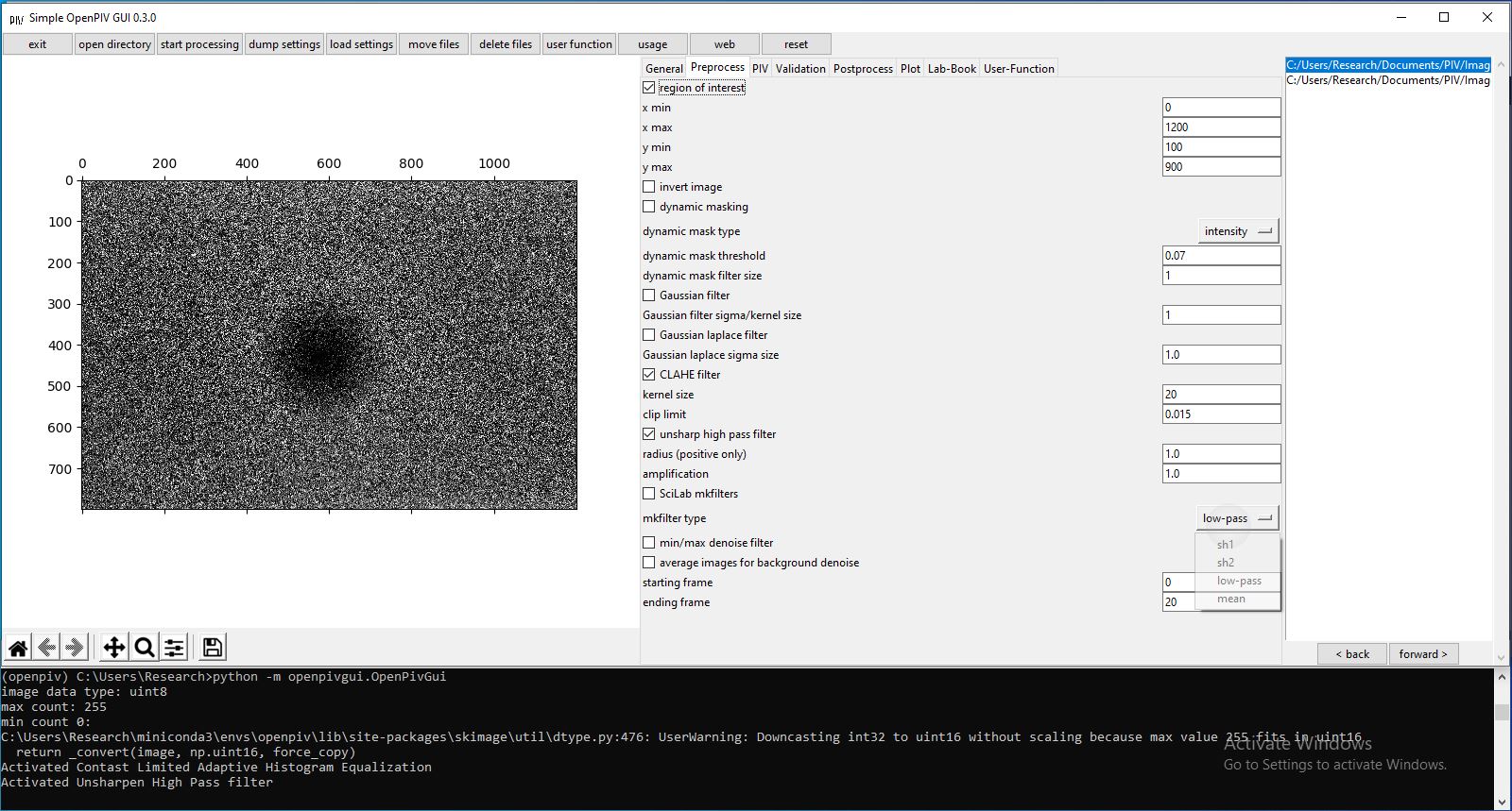Possible cluttering of preprocessing · Issue #14 · OpenPIV/openpiv_tk_gui · GitHub