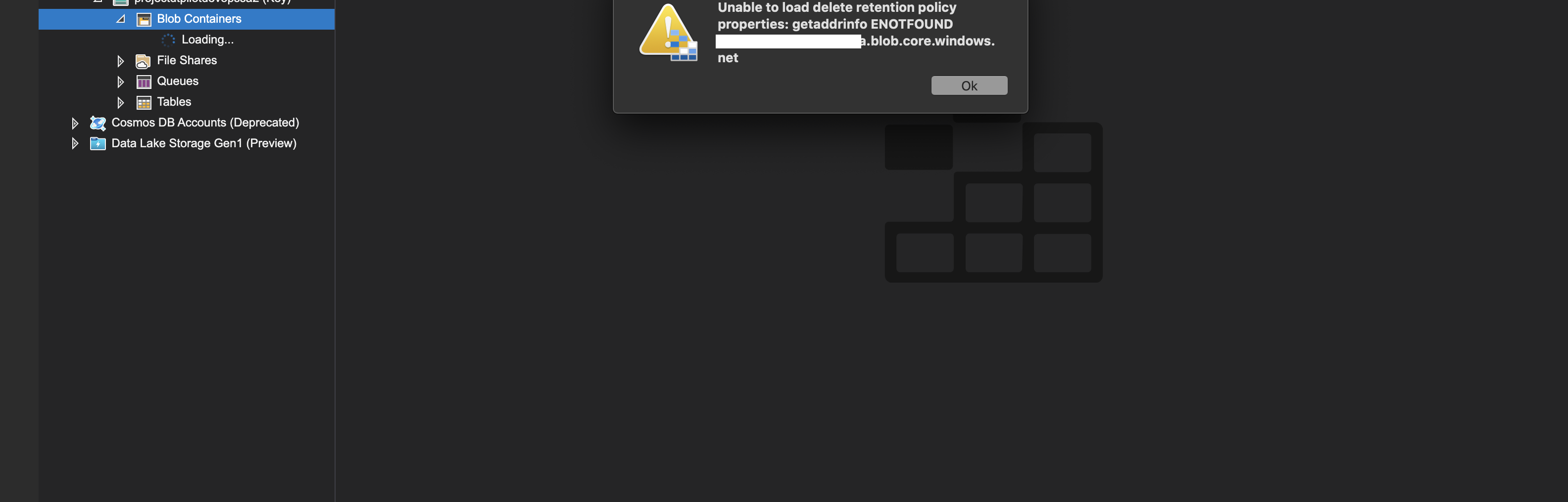 Azure Storage Account Explorer Fails To Load Blobs With Error Unable 7044