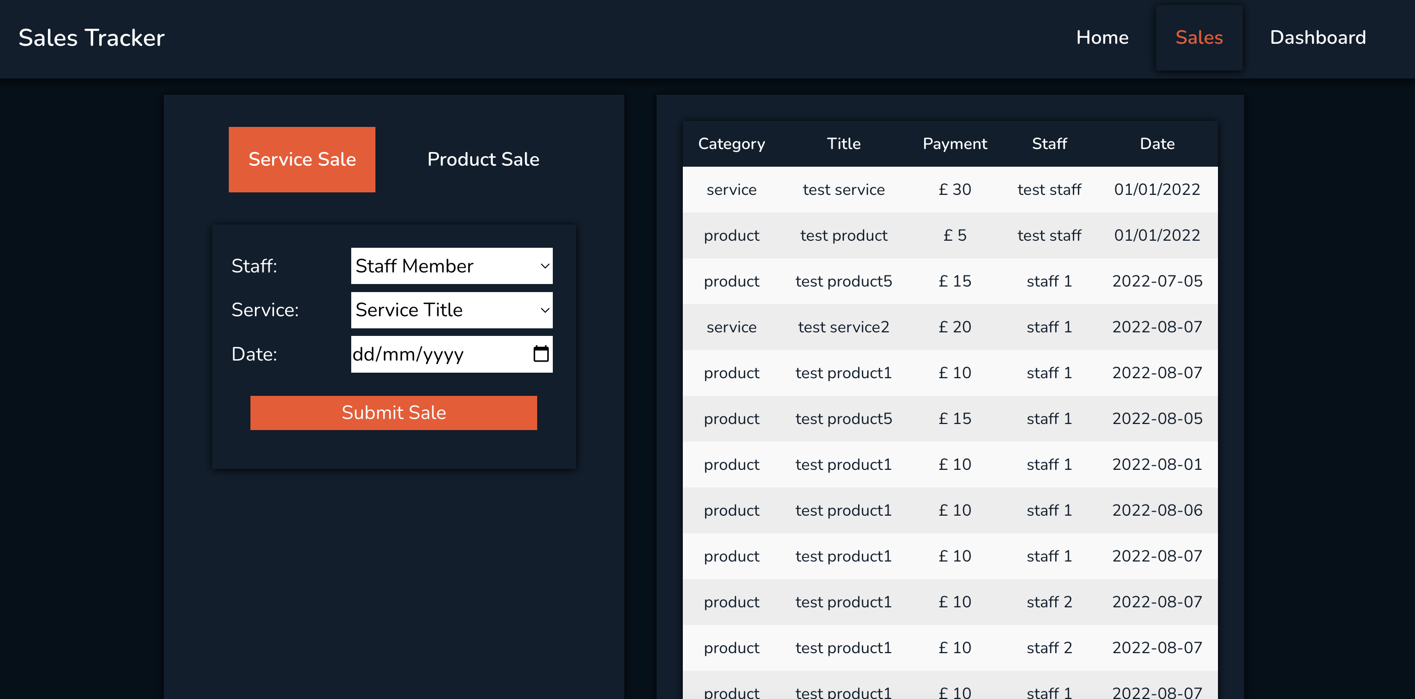 GitHub - Cetins/sales-tracker