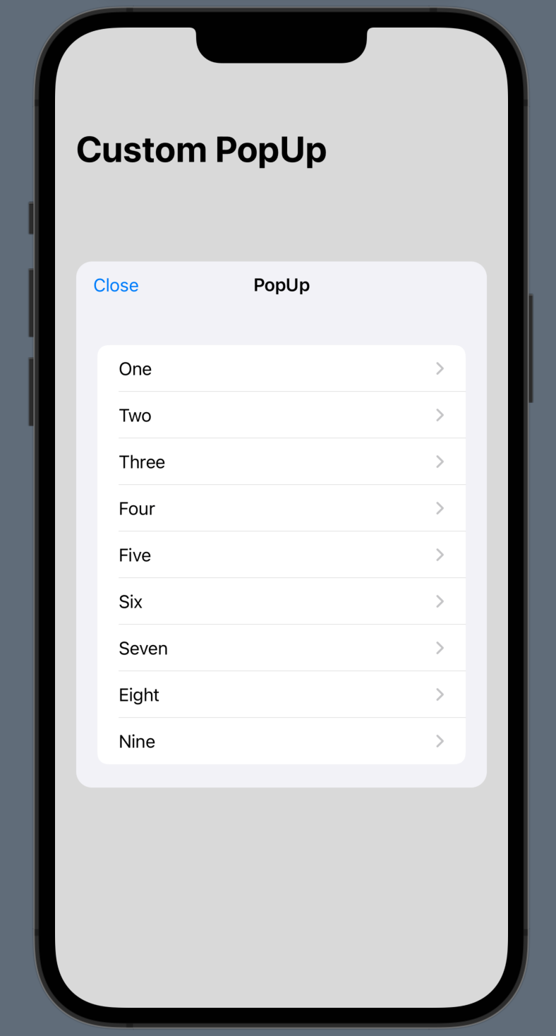 Custom PopUp Using SwiftUI
