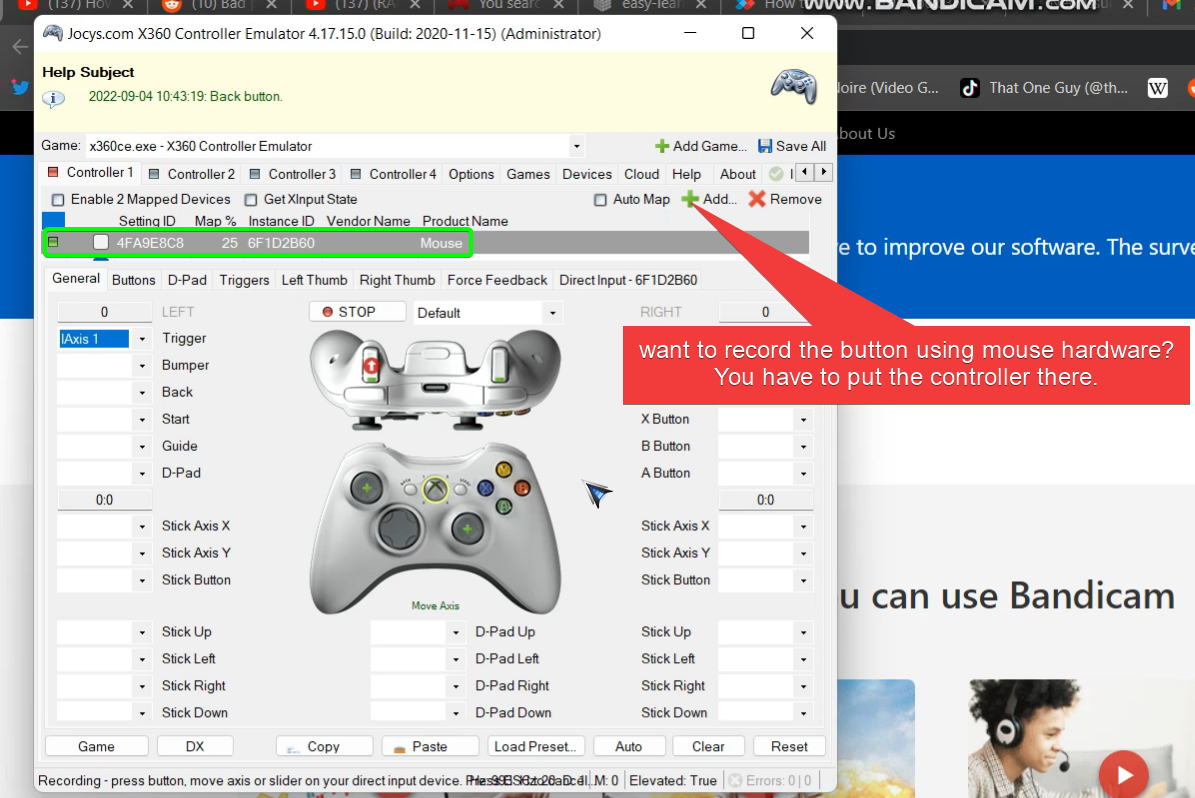 it doesn't record buttons · Issue #1378 · x360ce/x360ce · GitHub