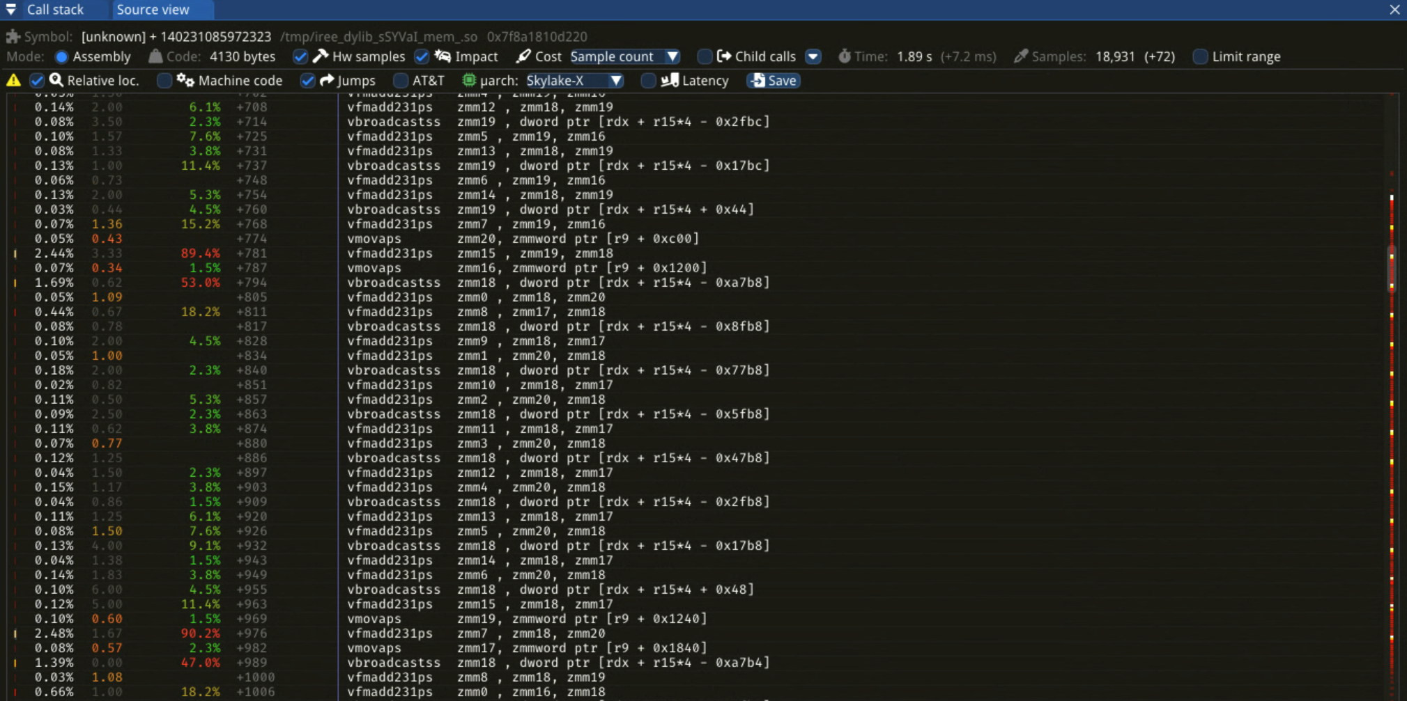 Be Able To Display Source Assembly View In Tracy Profiler · Issue 9717