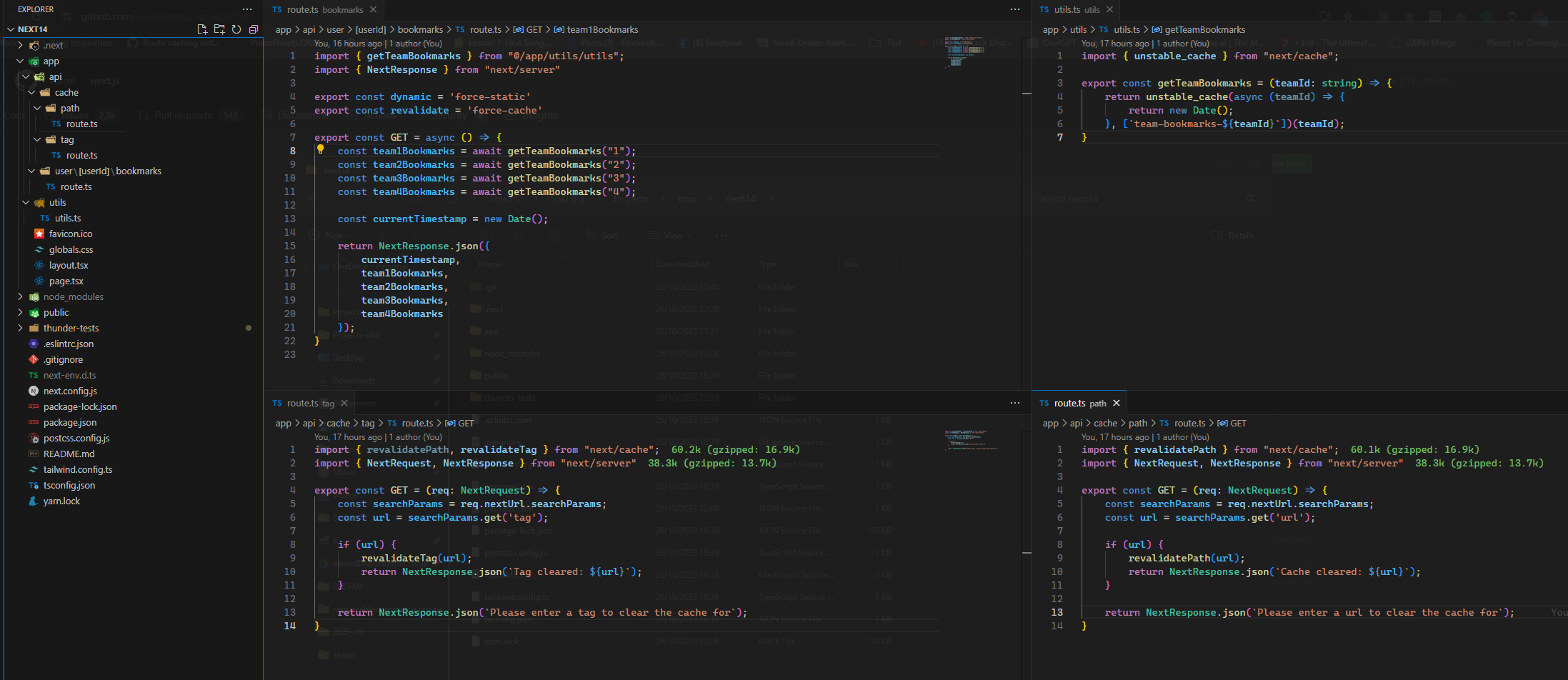 Route caching not working when forced · Issue #57543 · vercel/next.js · GitHub