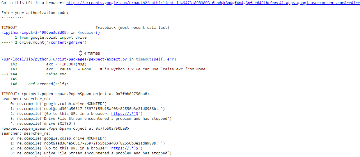 colab not connecting in drive this is error appear · Issue #1541 · googlecolab/colabtools · GitHub