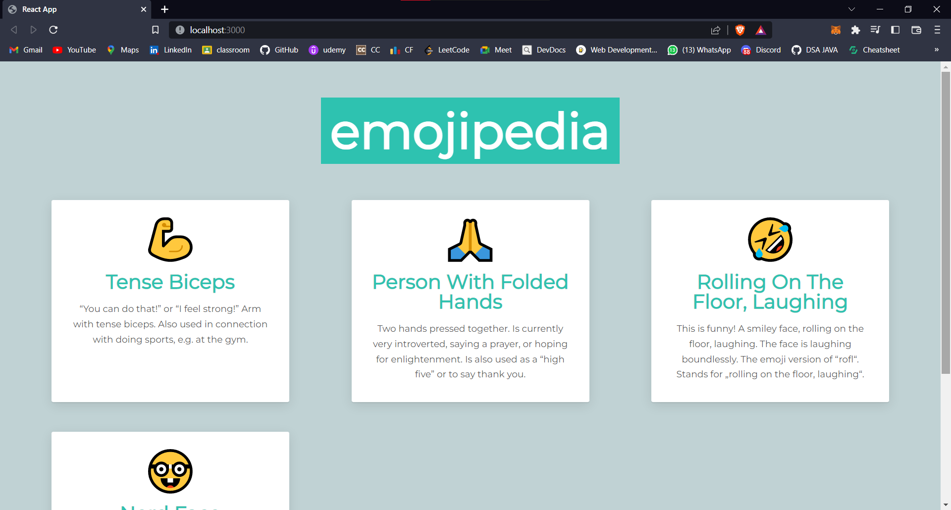 GitHub - PareshChawla/emojiPedia: emojiPedia is an React app which shows the emojis with their ...