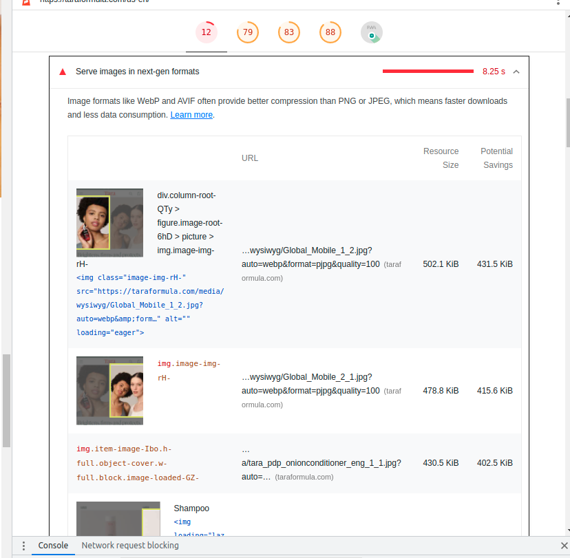 Lighthouse not detecting webp version of images and gzip compression · Issue #14245 ...