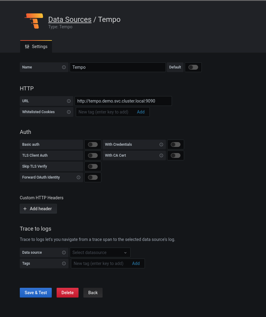 Prometheus Datasource Fails When No Exemplars Are Accessible Disable
