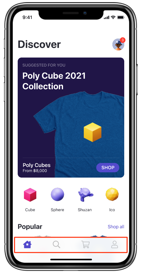 [UI] As a user, I can see the tabs on the bottom of main screen · Issue ...
