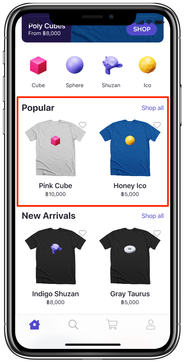 [UI] As a user, I can see the Popular products on the Home page · Issue ...
