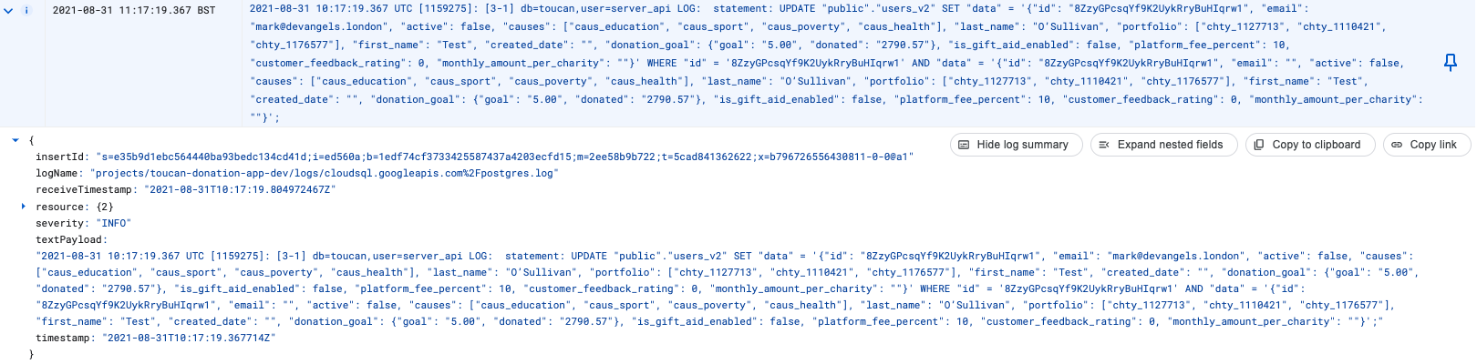 Postgres Update Query Executed Twice Causing Wrong Data To Be Used When Updating The Table 