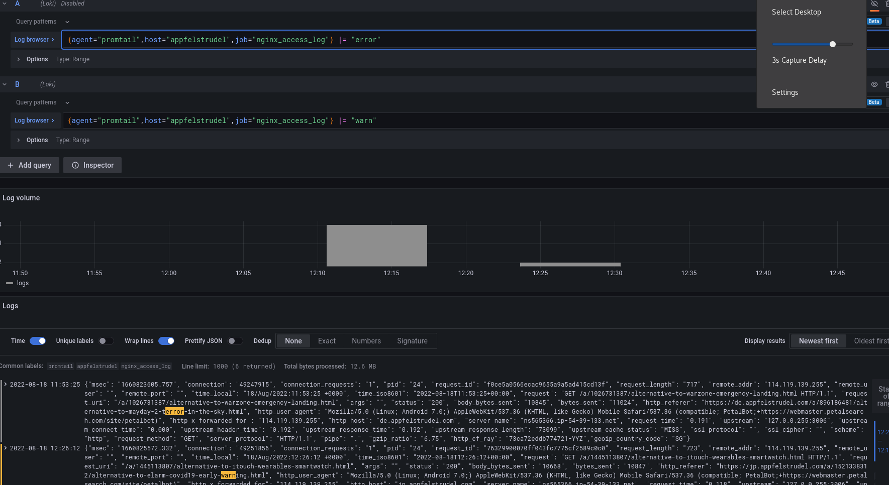 Inconsistent in showing logs on Loki query dashboard · Issue #53715 · grafana/grafana · GitHub