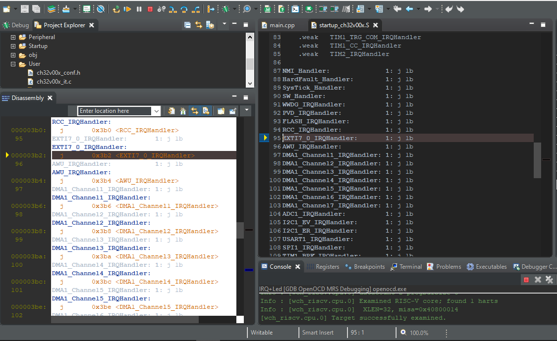 IRQ for cpp is not working · Issue #15 · openwch/ch32v003 · GitHub