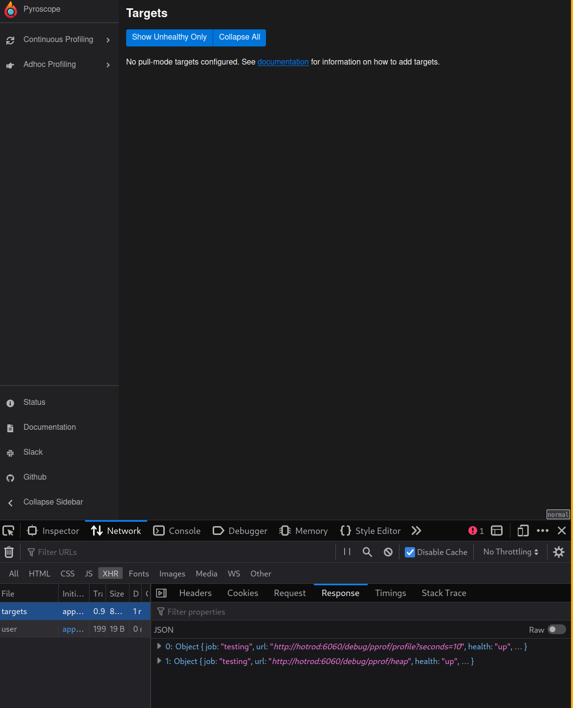 /service-discovery page doesn't show targets correctly · Issue #1010 · grafana/pyroscope · GitHub