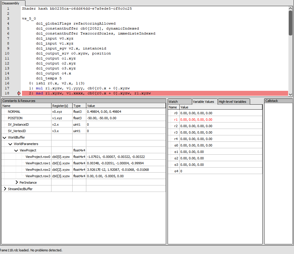 Vertex Shader Debugging Issue · Issue 1844 · Baldurkrenderdoc · Github