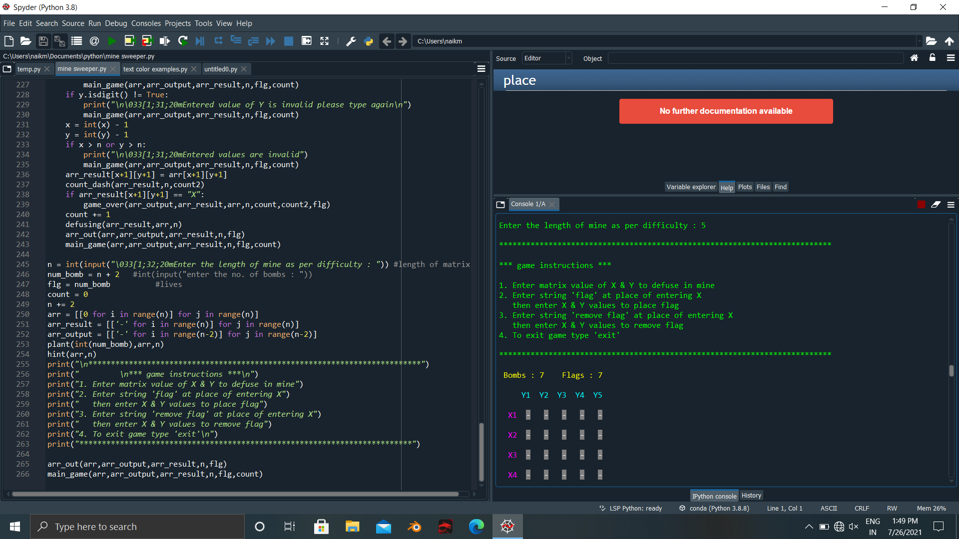 GitHub - MeehirNaik/MineSweeper_Upskill