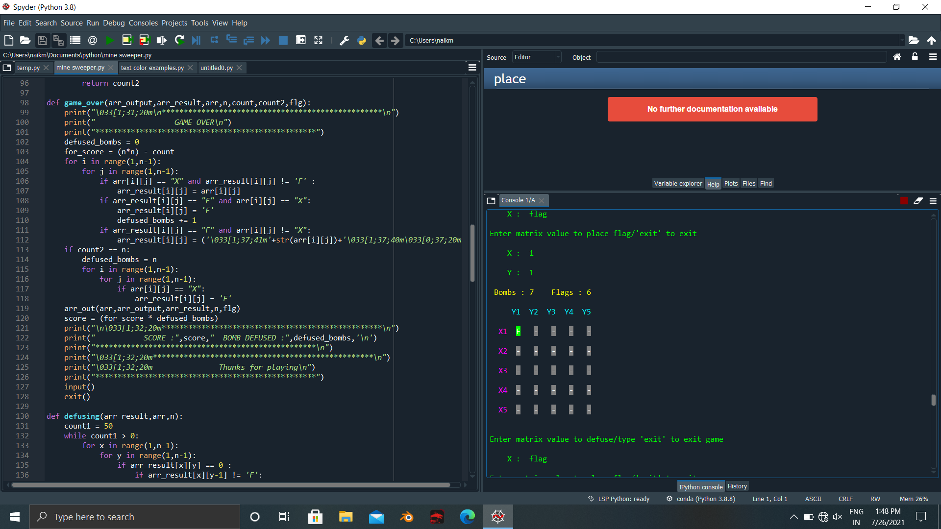 GitHub - MeehirNaik/MineSweeper_Upskill