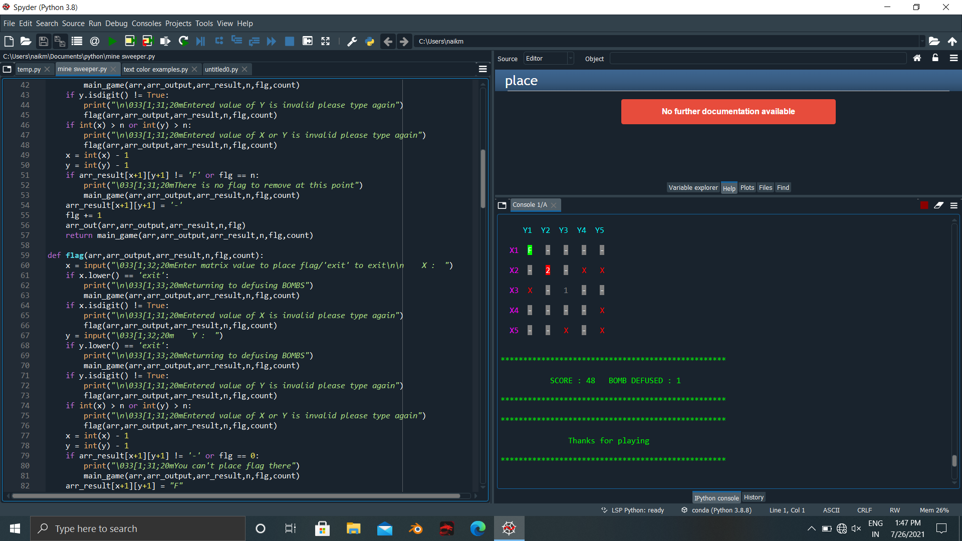 GitHub - MeehirNaik/MineSweeper_Upskill