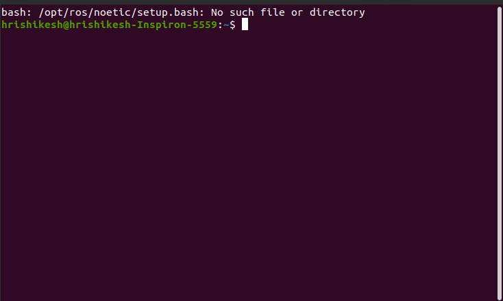 Bash Opt Ros Noetic Setup Bash No Such File Or Directory · Issue 686 · Jderobot