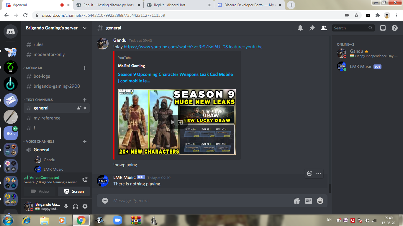 Error while running the bot on repl.it · Issue #41 · TannerGabriel/discord-bot · GitHub