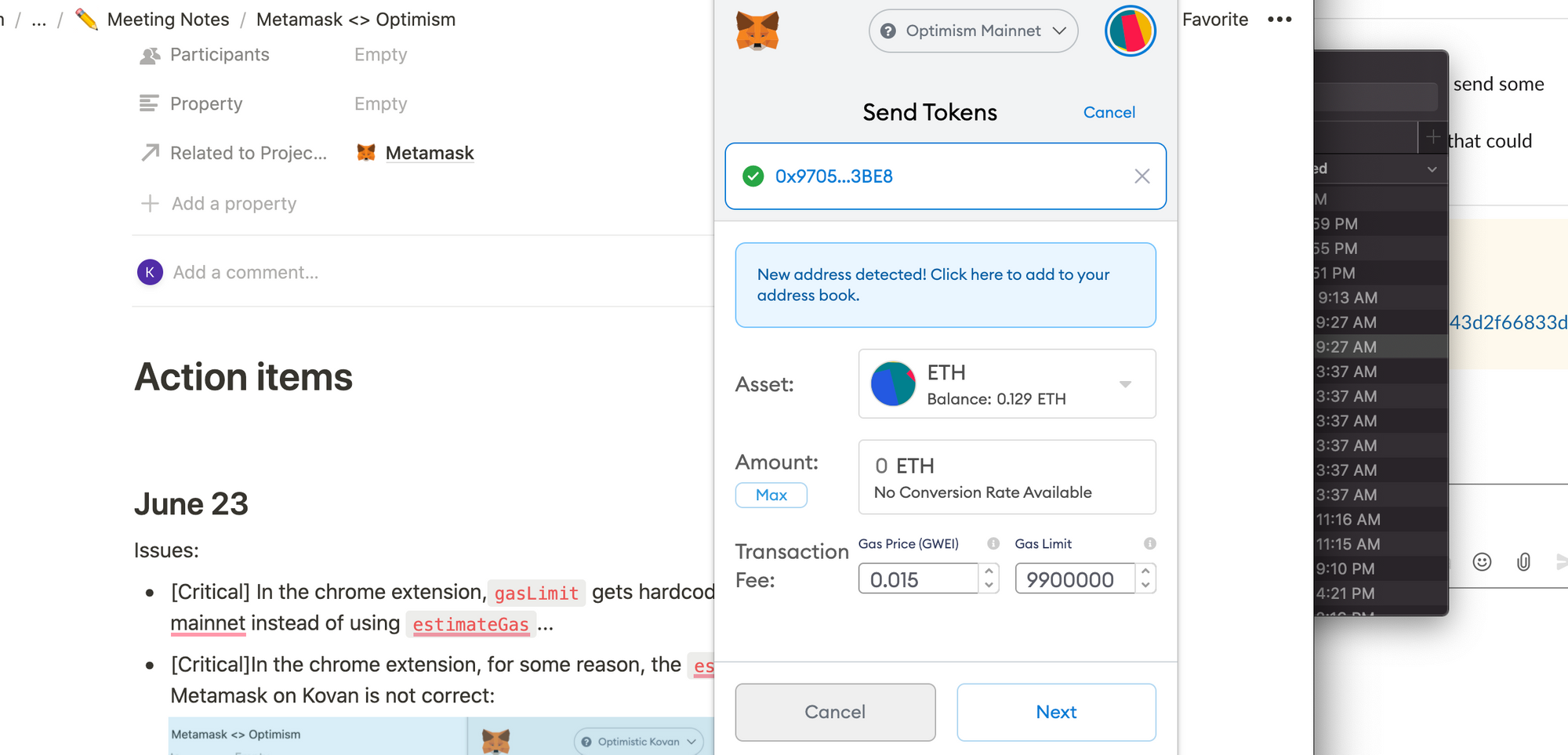 Set the gas estimate for simple sends on custom networks to the result of the eth_estimateGas ...