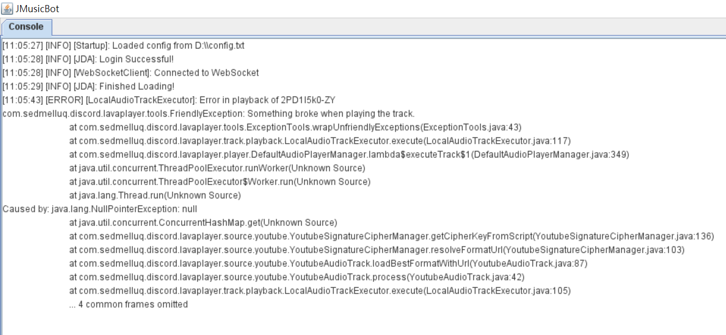 [Bug Report] whats wrong? · Issue #545 · jagrosh/MusicBot · GitHub