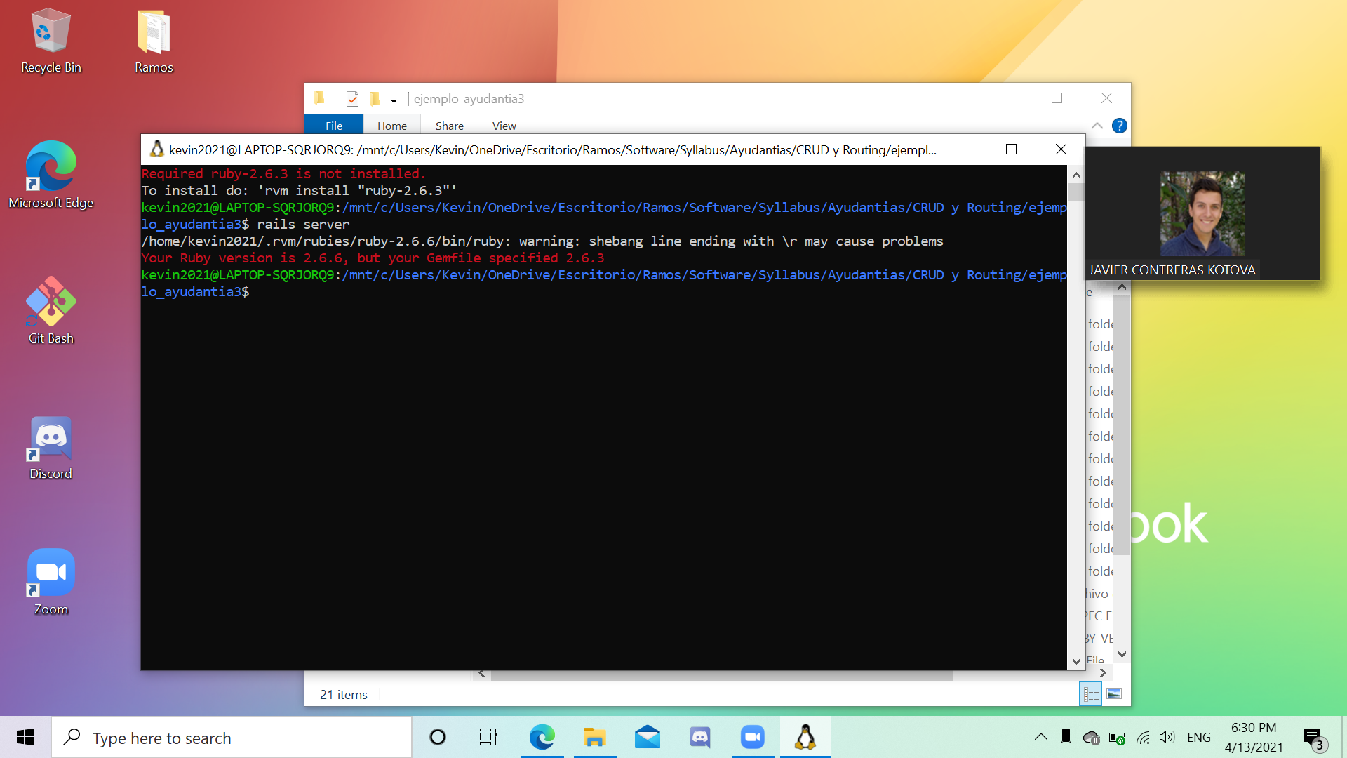 Error warning: shebang line ending with \r may cause problems al ejecutar rails server · Issue ...