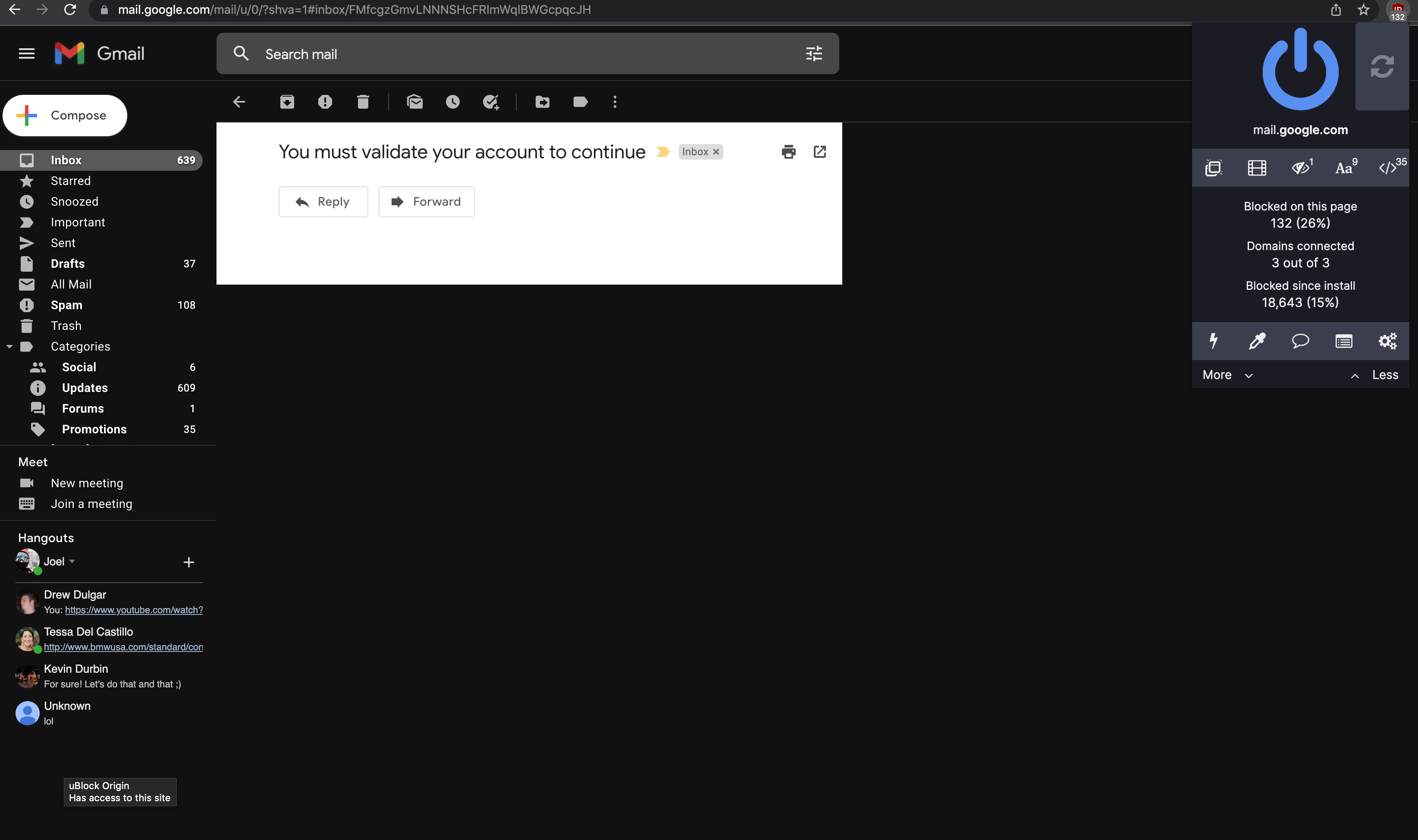 mail.google.com: breakage · Issue #11983 · uBlockOrigin/uAssets · GitHub