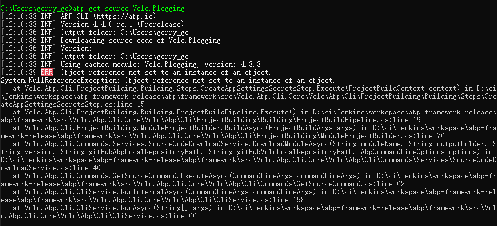 Abp Cli Error · Issue 9458 · Abpframeworkabp · Github