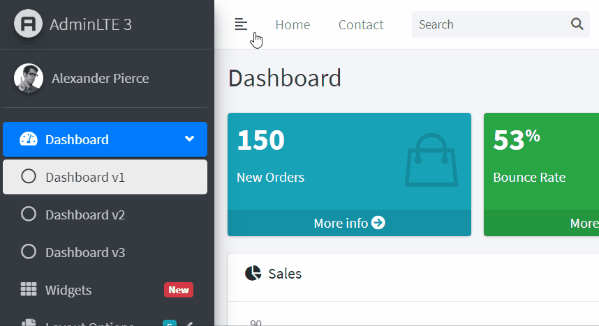 Different PushMenu plugin button icon · Issue #2634 · ColorlibHQ/AdminLTE · GitHub