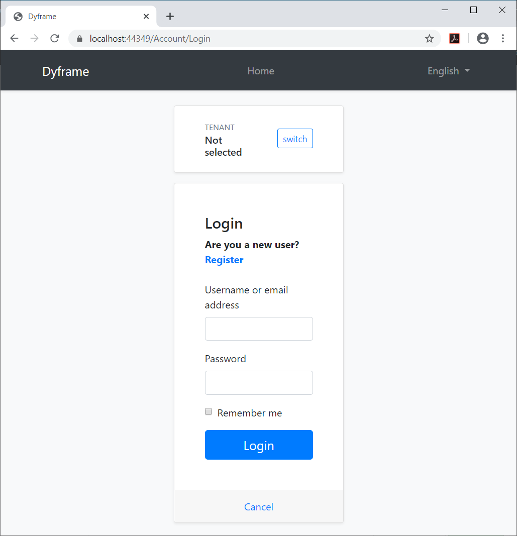 Mvc start template login/register layout bug · Issue #4069 · abpframework/abp · GitHub