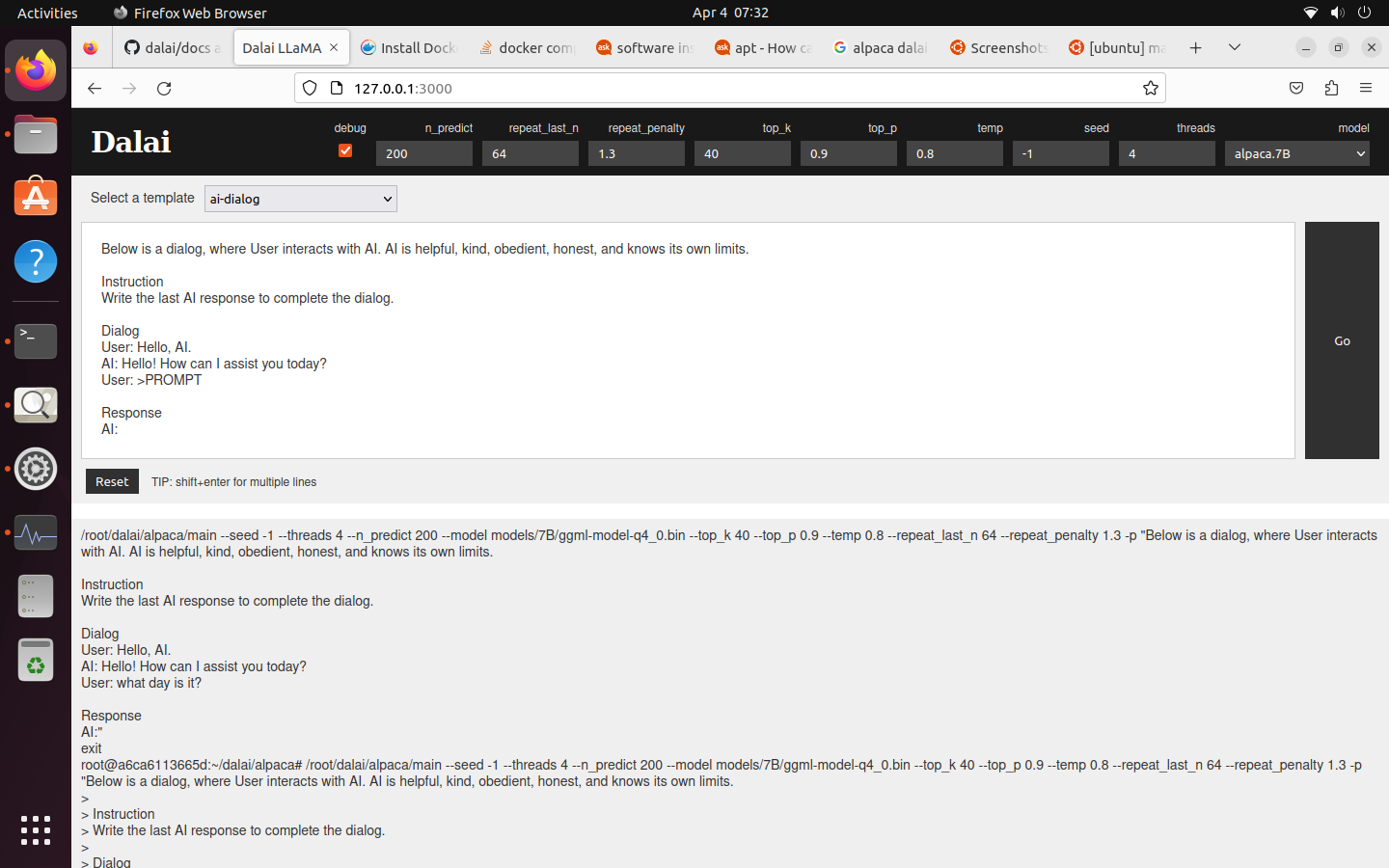 UI different to docs · Issue #357 · cocktailpeanut/dalai · GitHub