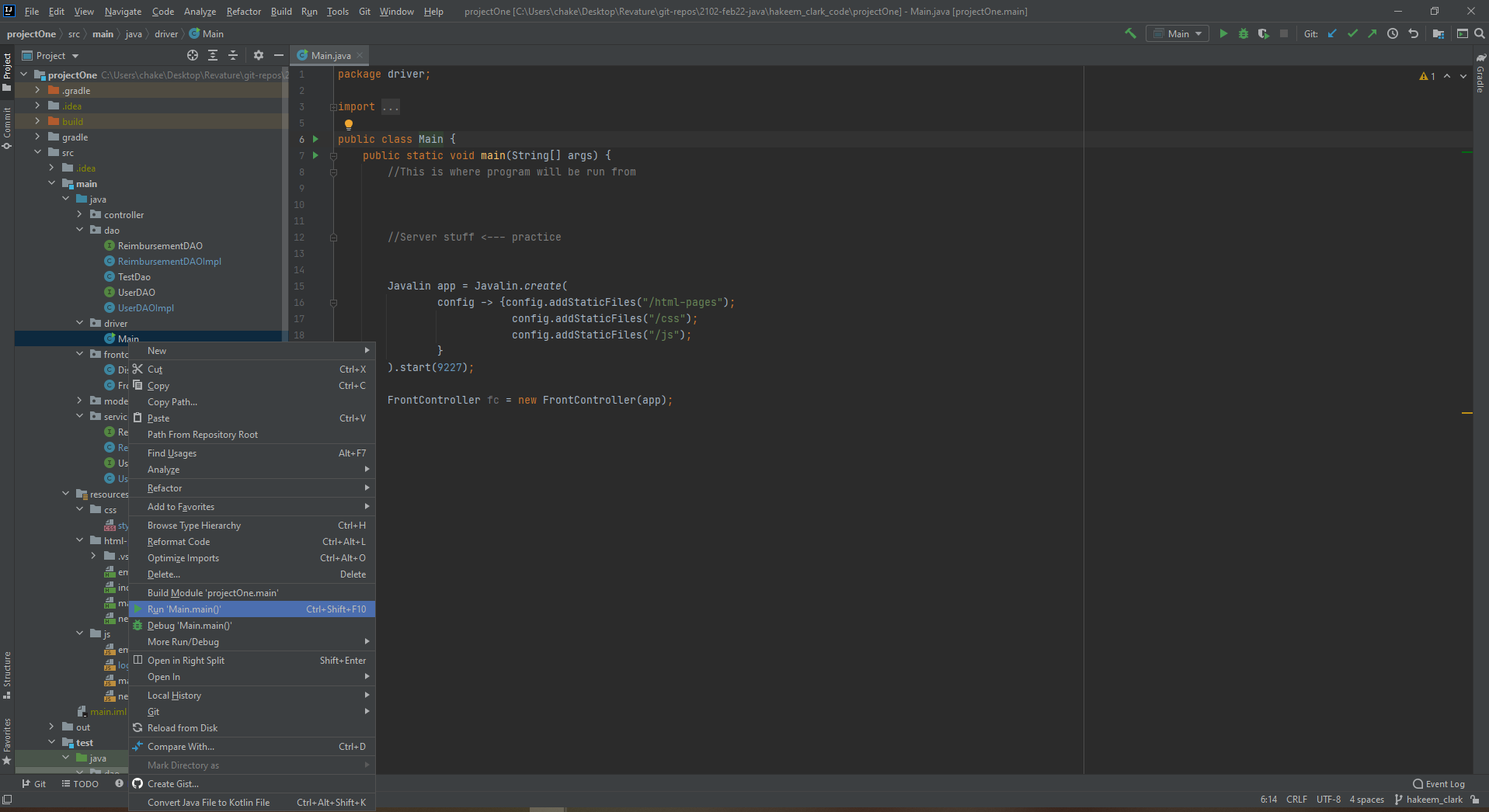 GitHub - hclark07/Expense-Reimbursement-System