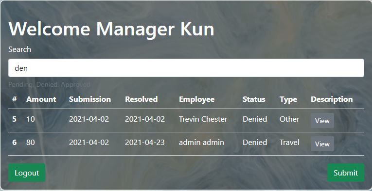 GitHub - hclark07/Expense-Reimbursement-System