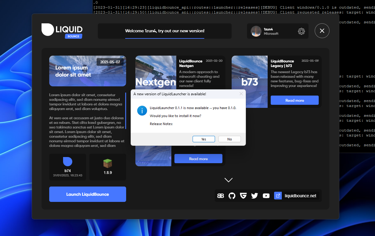 Auto Updater · Issue #127 · CCBlueX/LiquidLauncher · GitHub